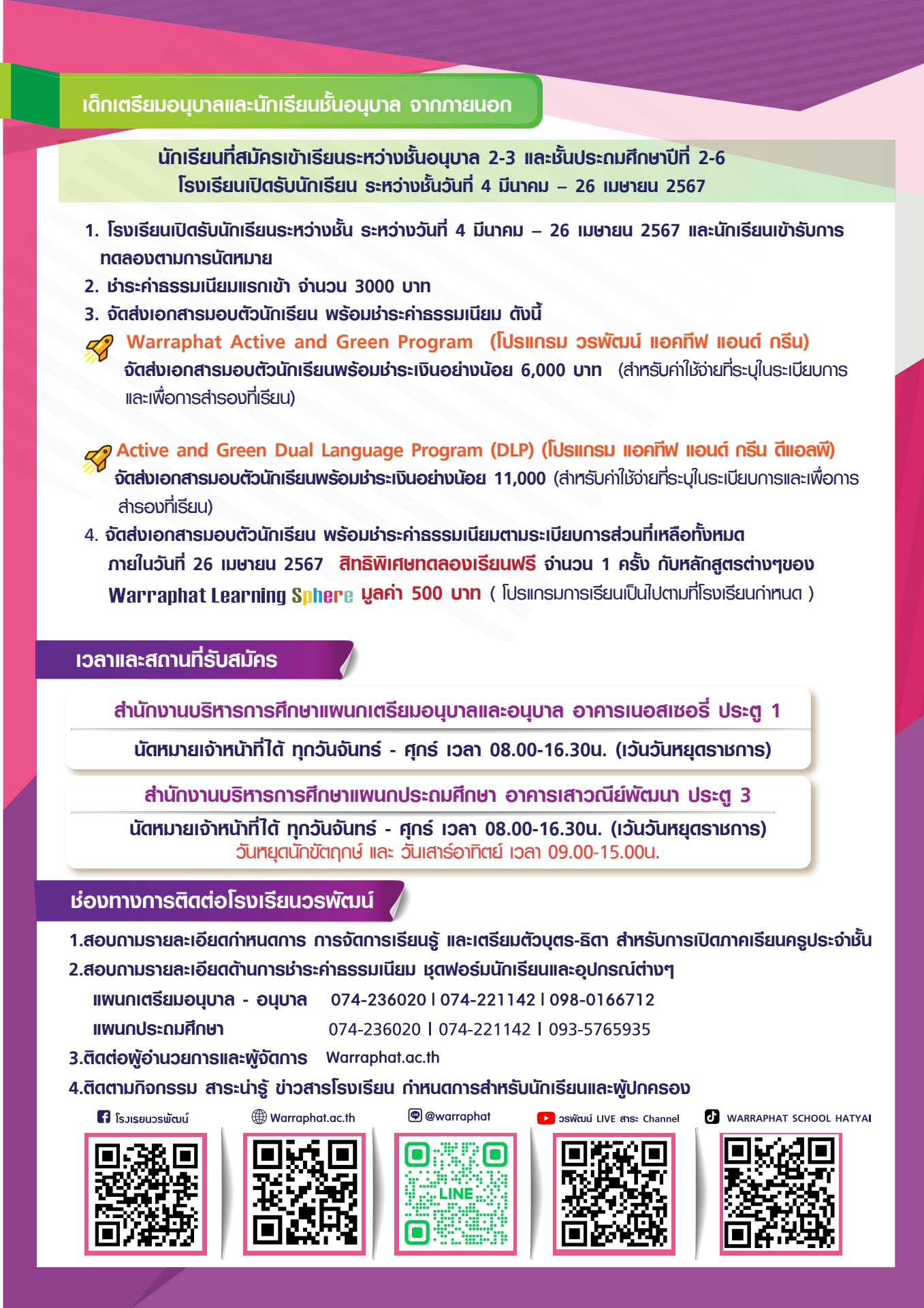 คู่มือการรับสมัครนักเรียนปีการศึกษา 2567 - warraphat - หน้าหนังสือ 21 | พลิก PDF ออนไลน์ | PubHTML5