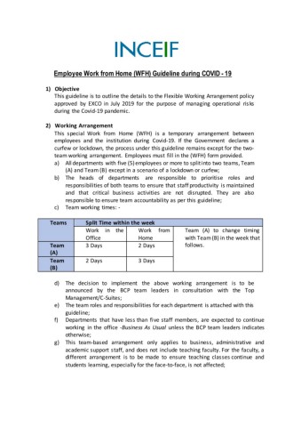 INCEIF ISRA Remote Working Arrangment Guidelines presented to Special M...