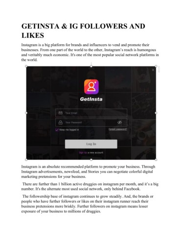 GETINSTA & IG FOLLOWERS AND LIKES