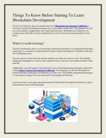 Things To Know Before Starting To Learn Blockchain Development