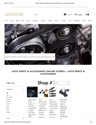 Auto Parts And Accessories Online Stores In USA