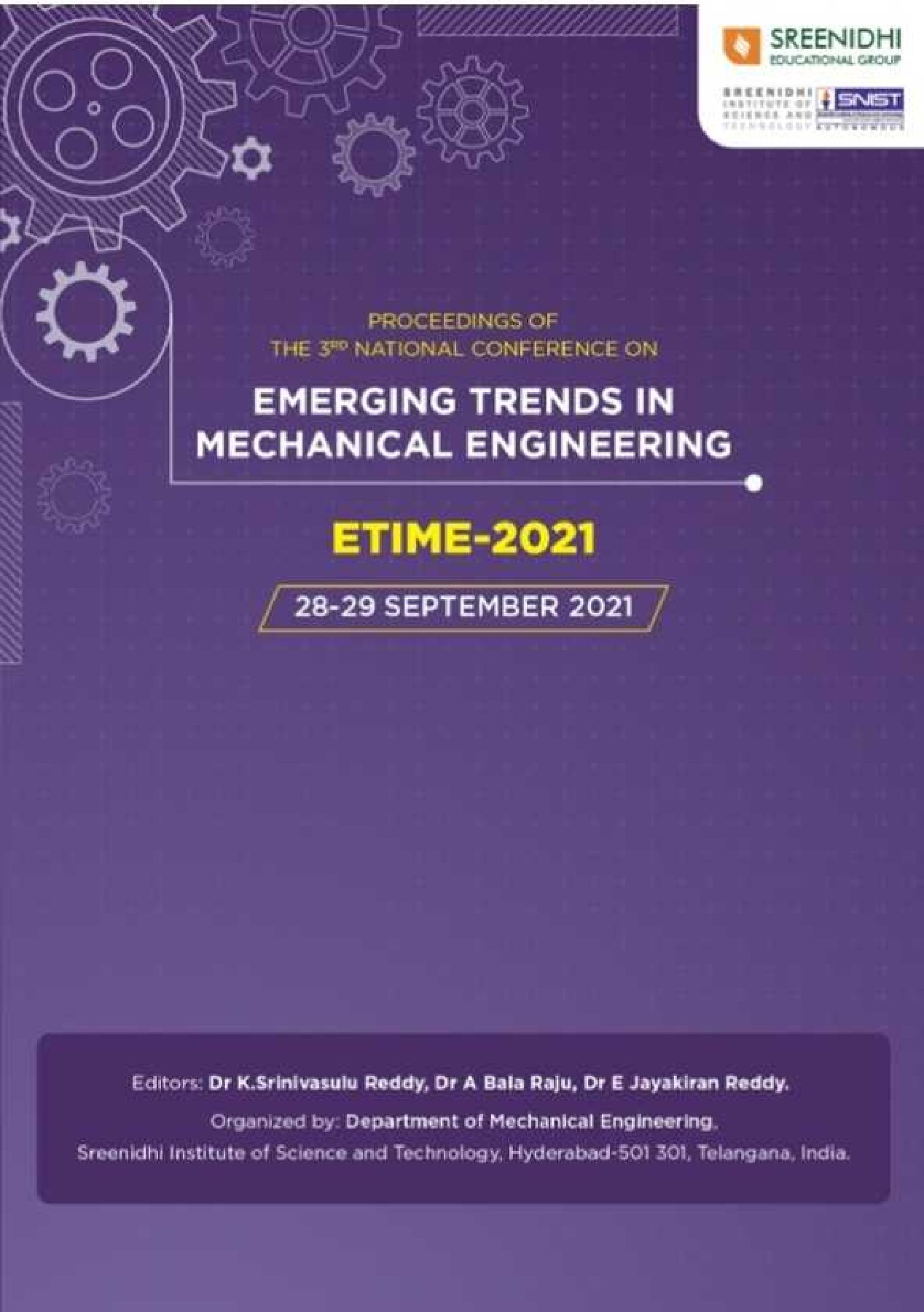 ETIME 2021 Proceedings E-Book - Dr Srinivasulu Reddy - Page 1 - 228 | Flip PDF Online | PubHTML5