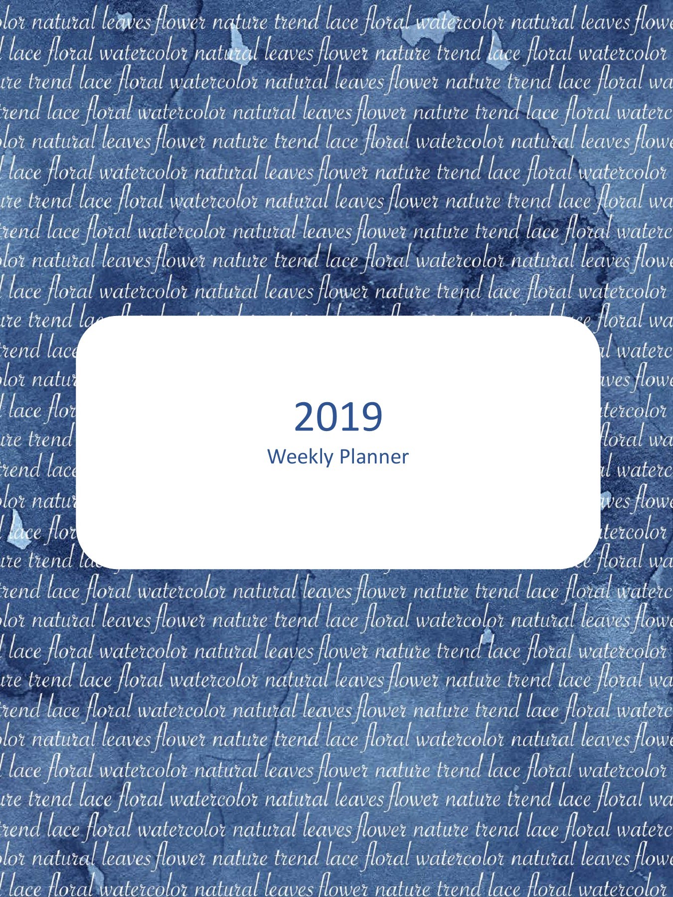Blue Weekly Planner - Diana Heuser - Page 1 - 105 | Flip PDF Online ...