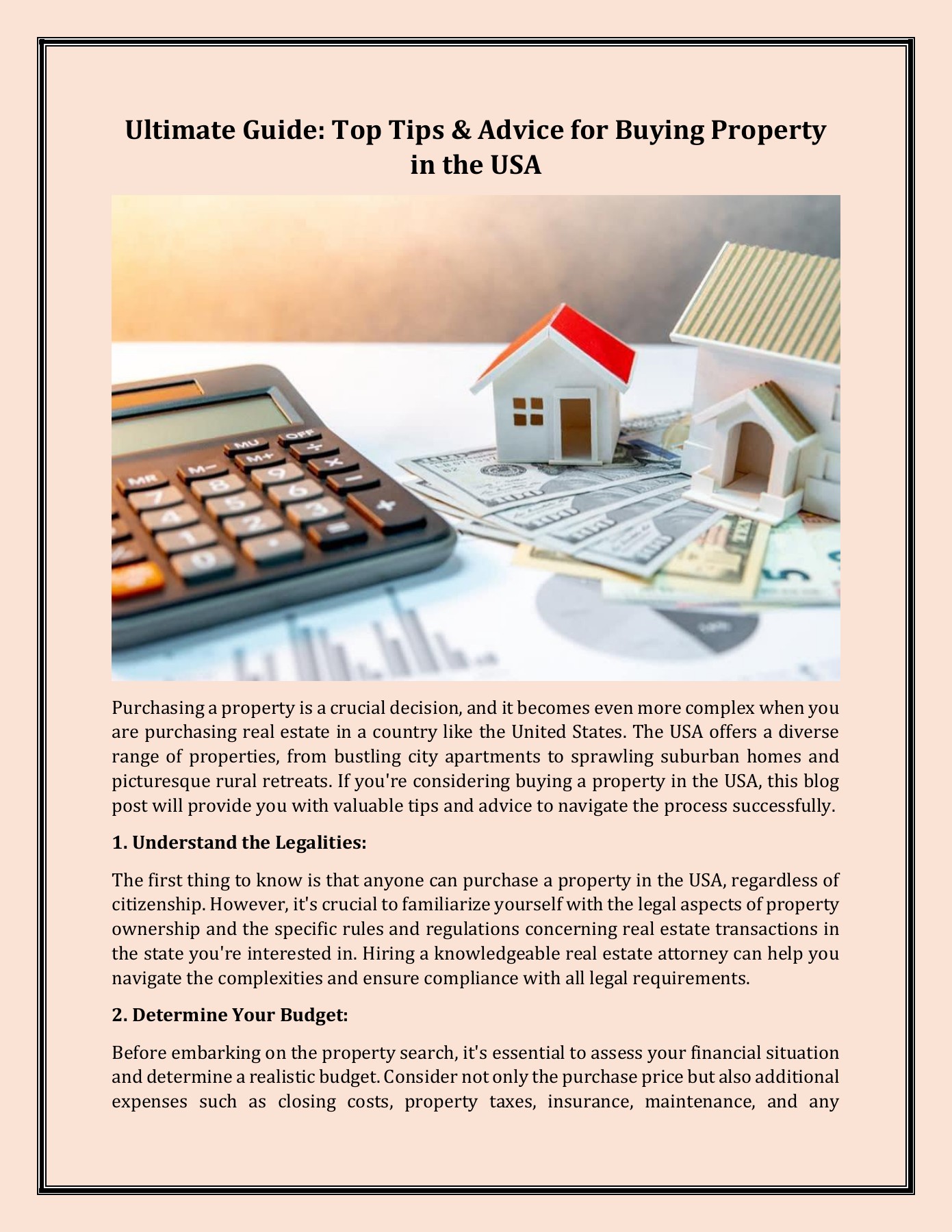 Ultimate Guide Top Tips & Advice for Buying Property in the USA ...