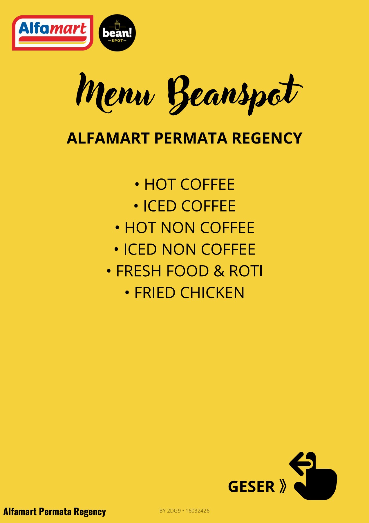 Menu Beanspot Alfamart Permata Regency - andrie.syngates - Page 1 - 9 ...