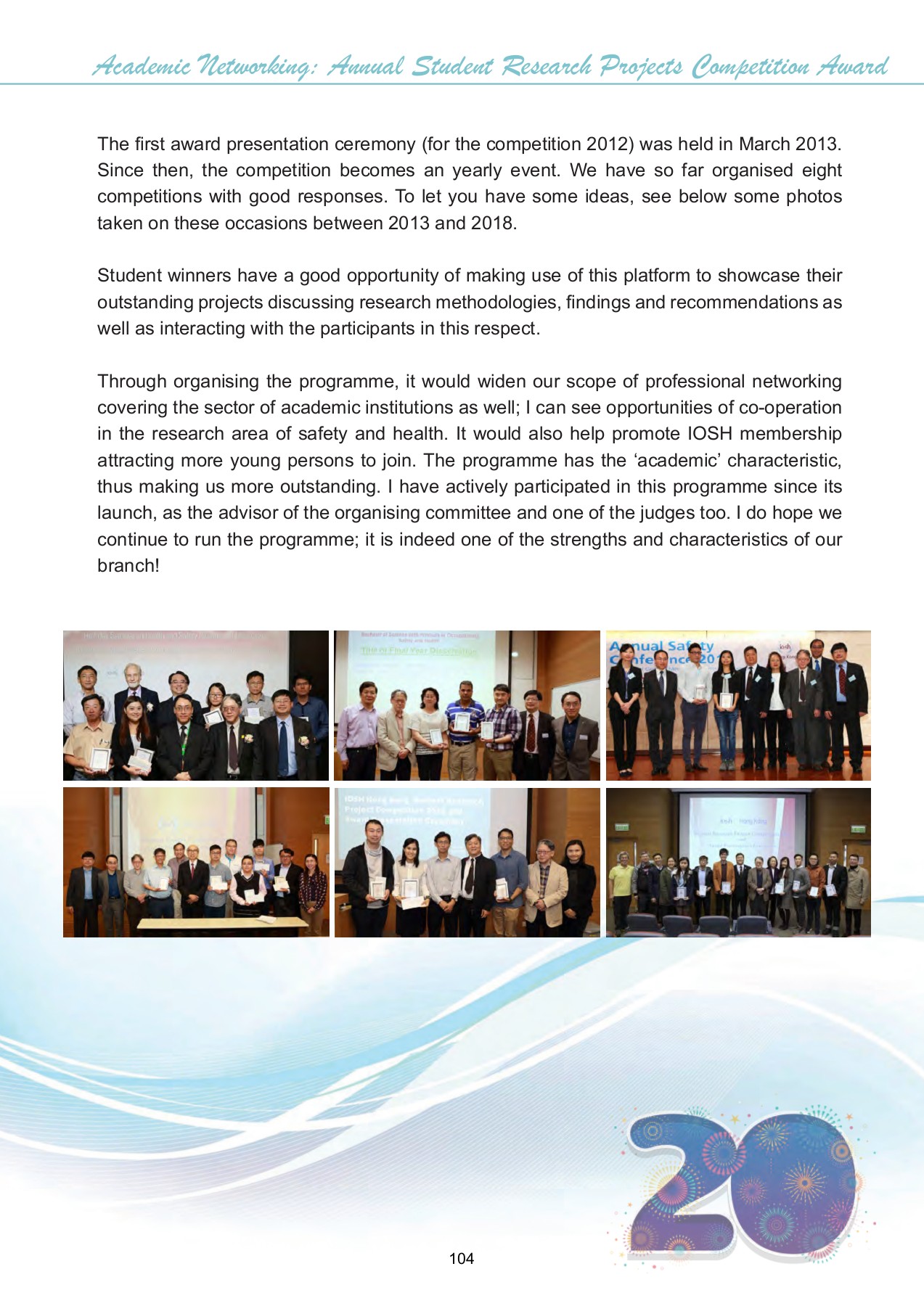 Booklet of IOSH Hong Kong 20th Anniversary - Felix Chan - Page 104 ...