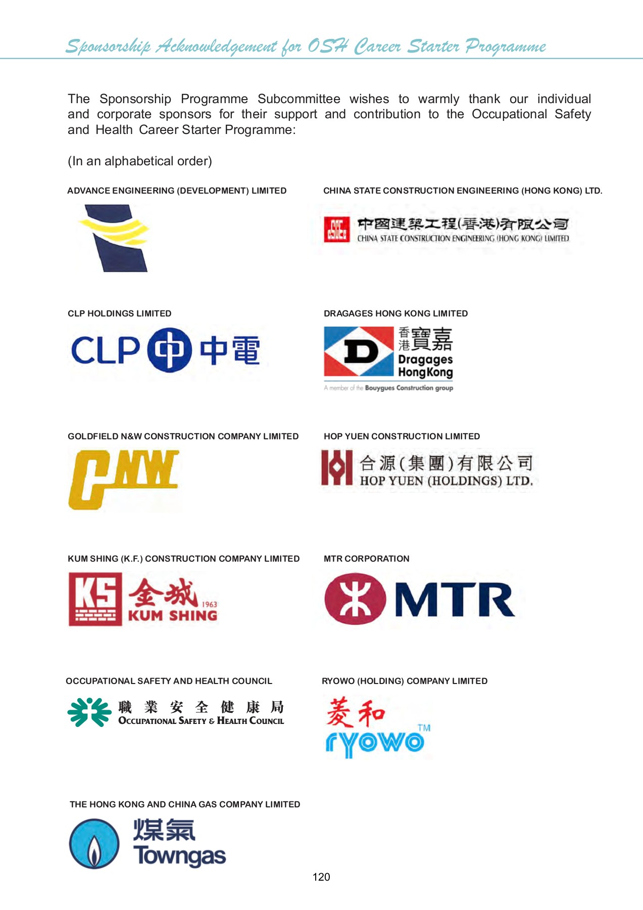 Booklet of IOSH Hong Kong 20th Anniversary - Felix Chan - Page 120 ...