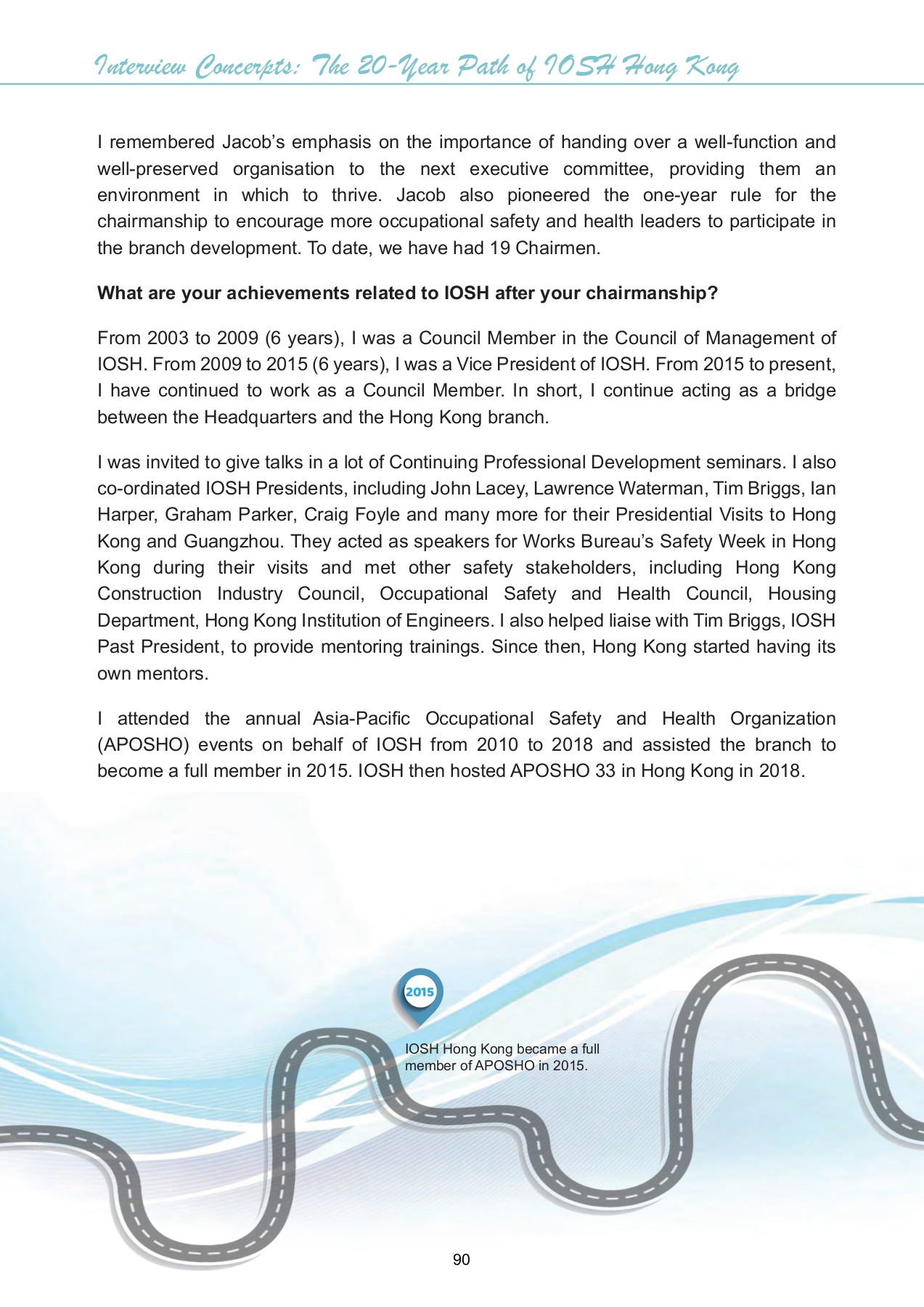 Booklet of IOSH Hong Kong 20th Anniversary - Felix Chan - Page 90 ...