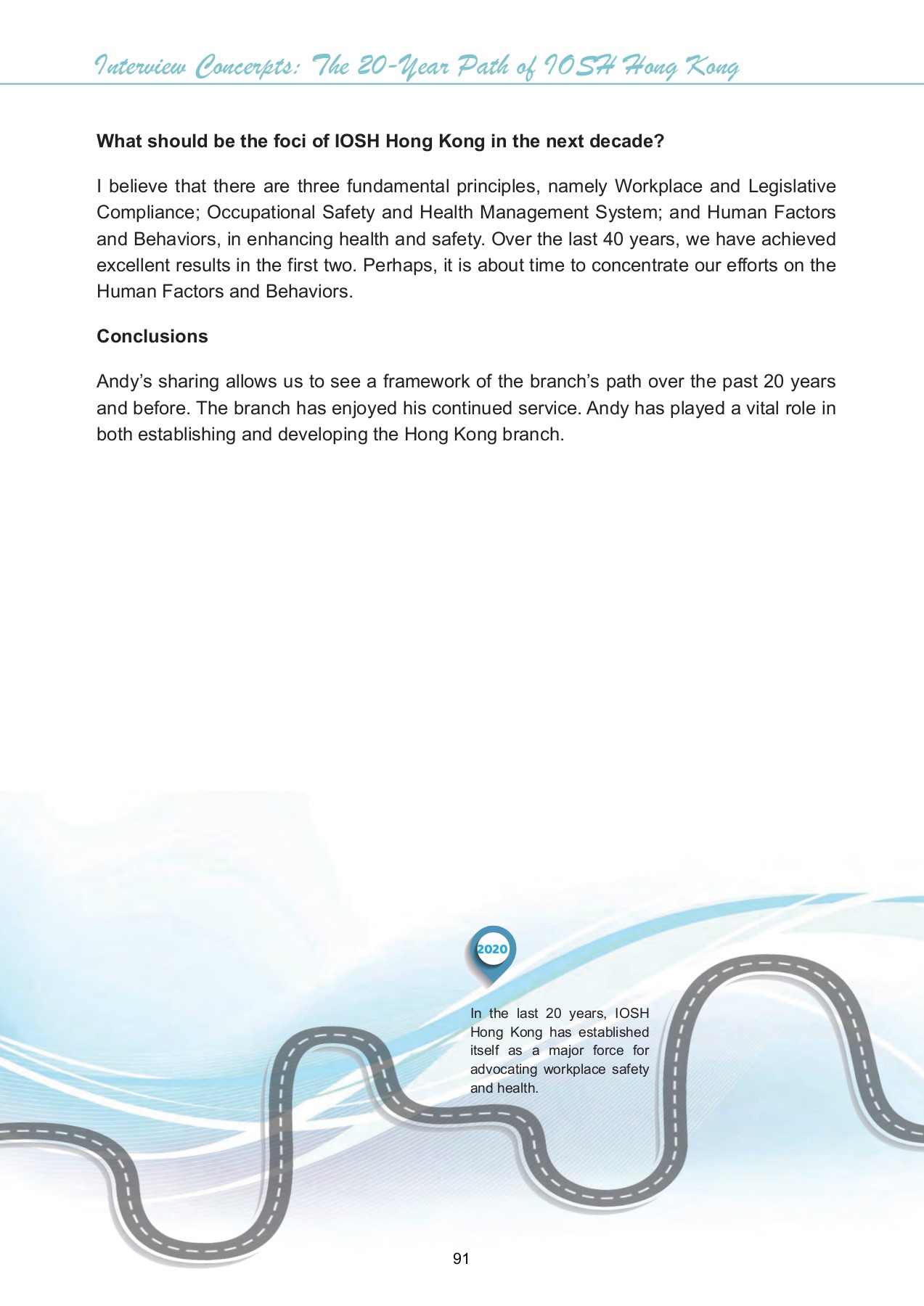 Booklet of IOSH Hong Kong 20th Anniversary - Felix Chan - Page 91 ...