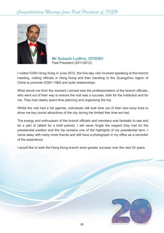 Booklet of IOSH Hong Kong 20th Anniversary - Felix Chan - Page 20 ...