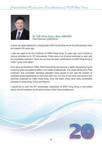 Booklet of IOSH Hong Kong 20th Anniversary - Felix Chan - Page 33 ...