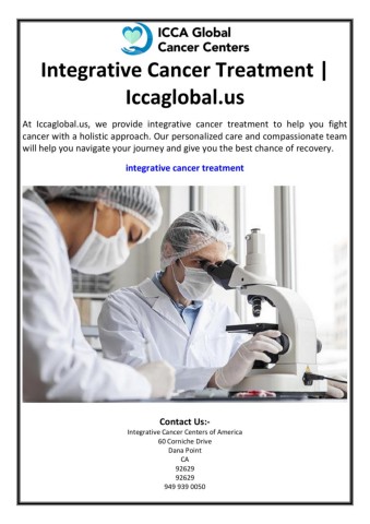 Integrative Cancer Treatment Iccaglobal