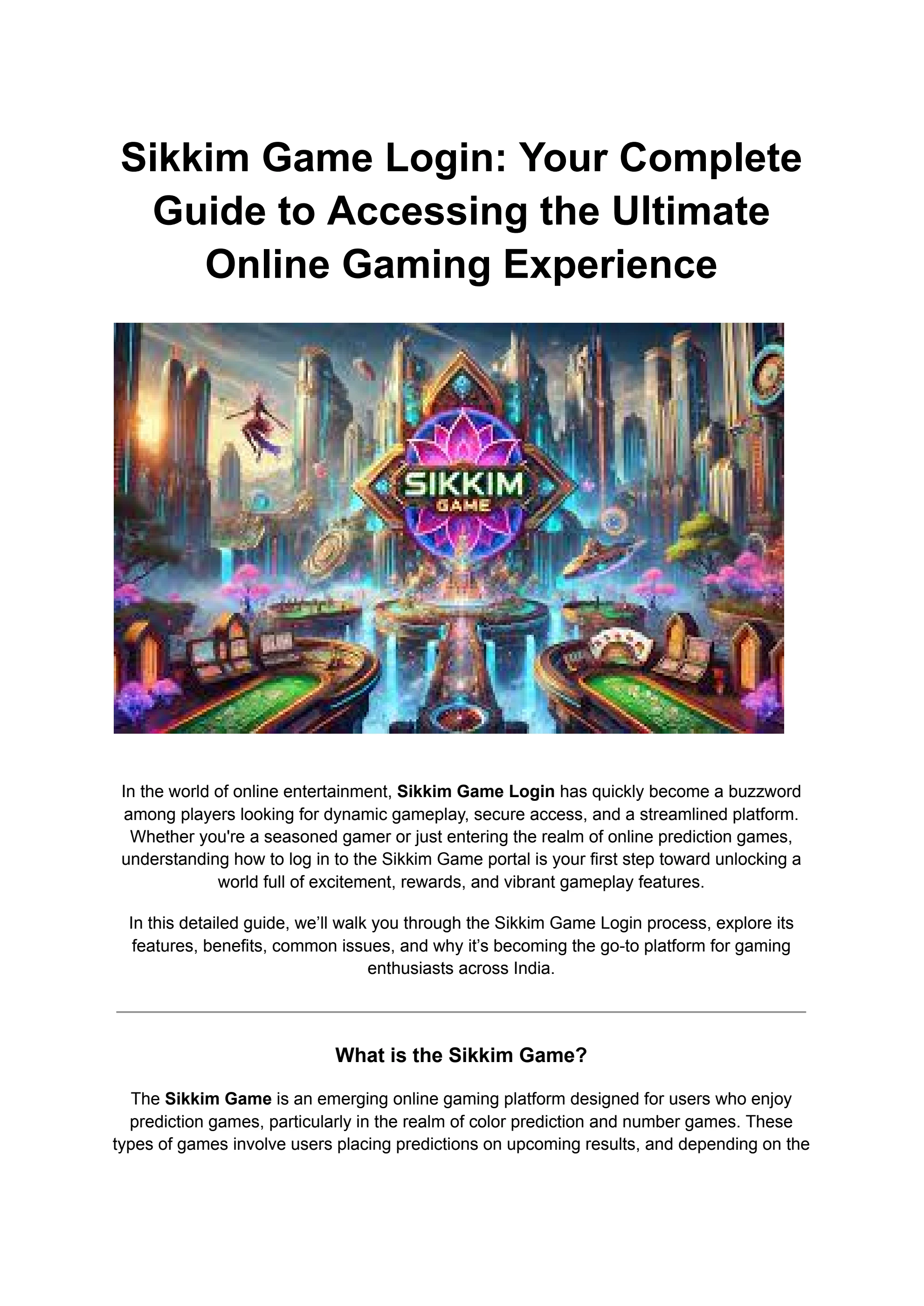 Sikkim Game Login - Karin Kumari - Page 1 - 5 | Flip PDF Online | PubHTML5
