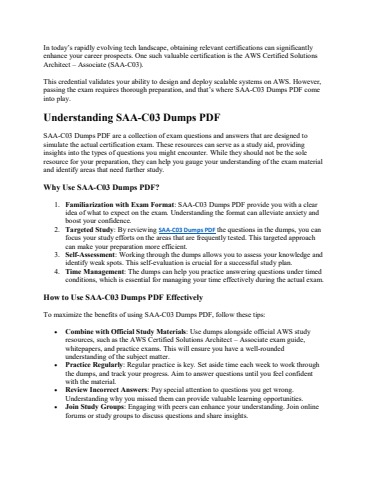 Maximize Your Study Time with SAA-C03 Dumps PDF at DumpsBoss