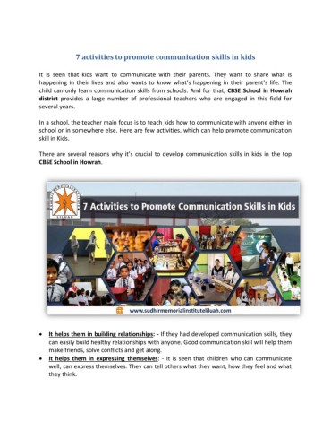 7 activities to promote communication skills in kids