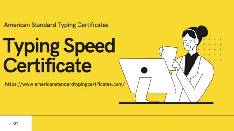 Get Typing Speed Certificate Online