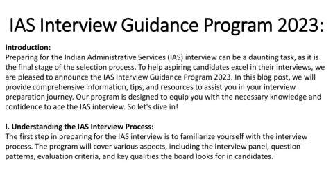 IAS Interview Guidance Program 2023 - eliteiasdelhi - Page 1 - 3 | Flip ...