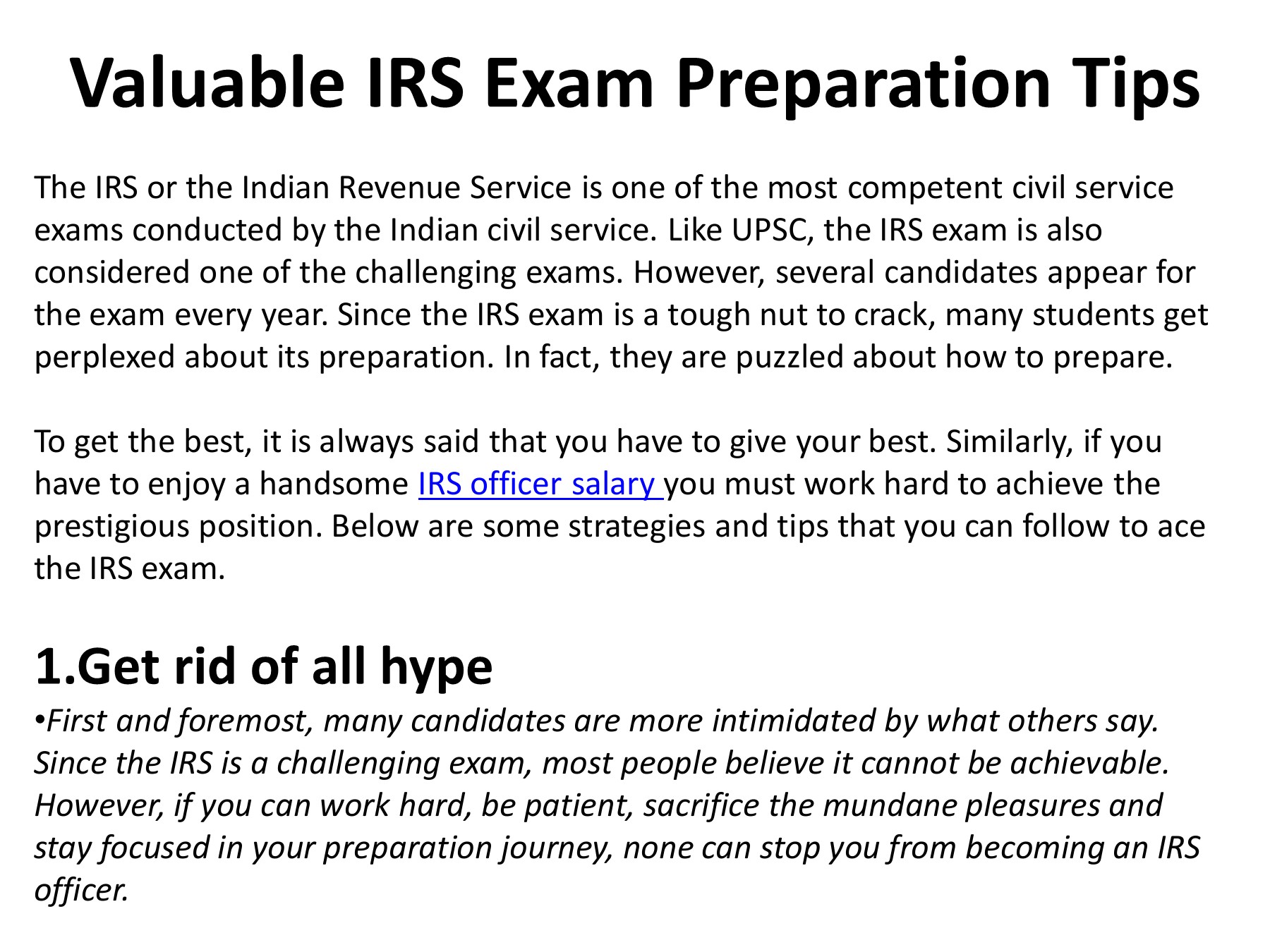 Valuable IRS Exam Preparation Tips - eliteiasdelhi - Page 1 - 3 | Flip ...