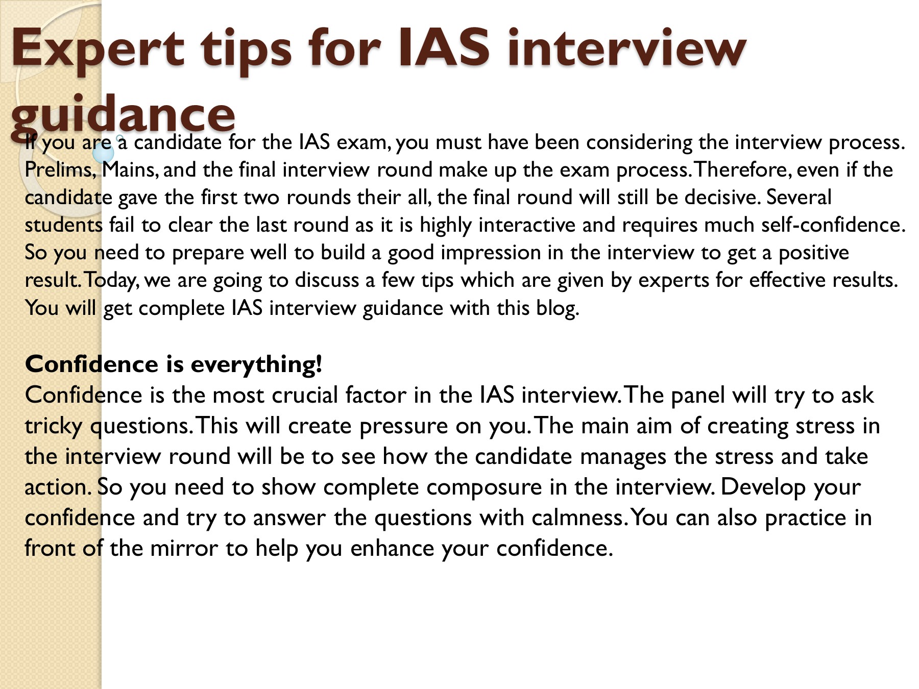 Expert tips for IAS interview guidance - eliteiasdelhi - Page 1 - 5 ...