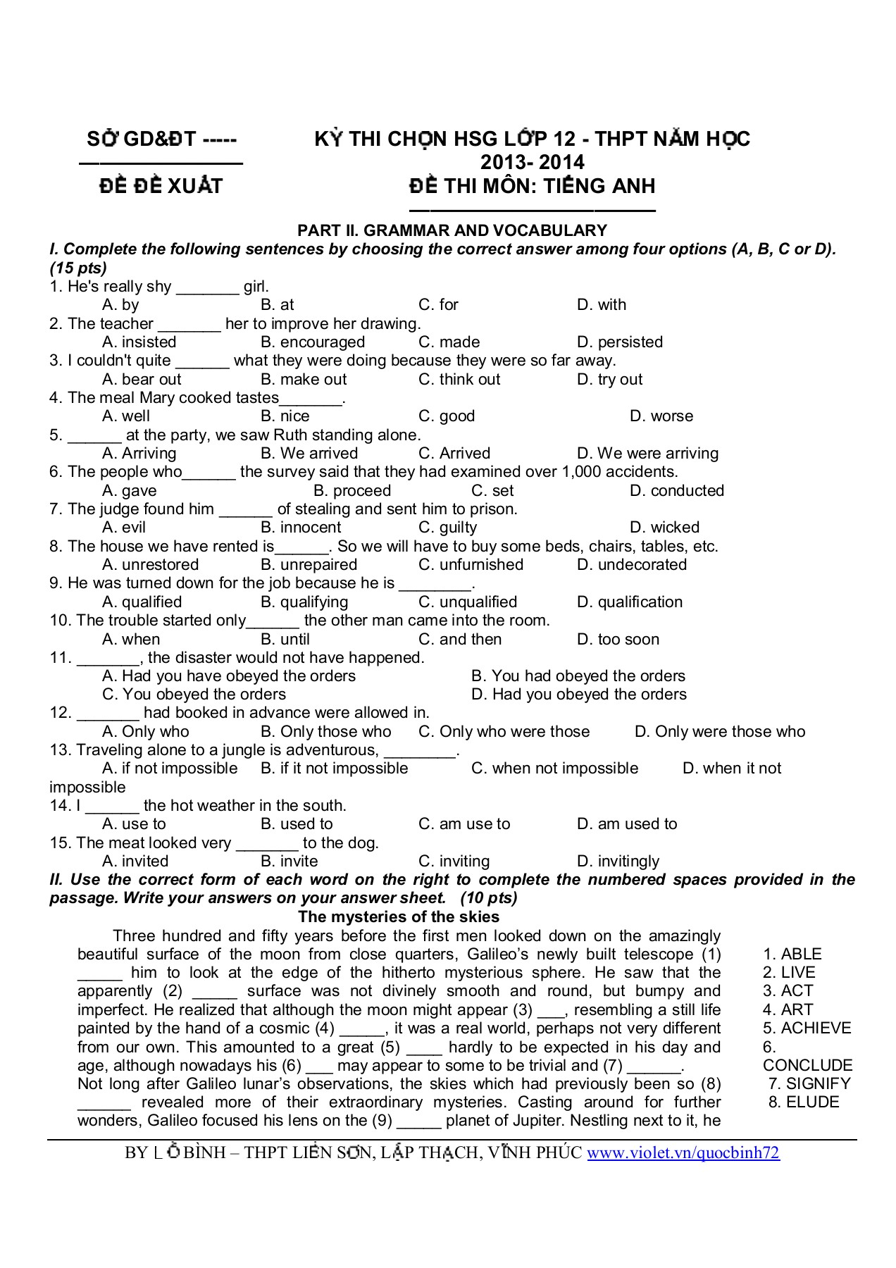 50-de-thi-hoc-sinh-gioi-mon-tieng-anh-lop-12 - Thu Nguyễn - Trang 332 | PDF lật trang trực tuyến ...