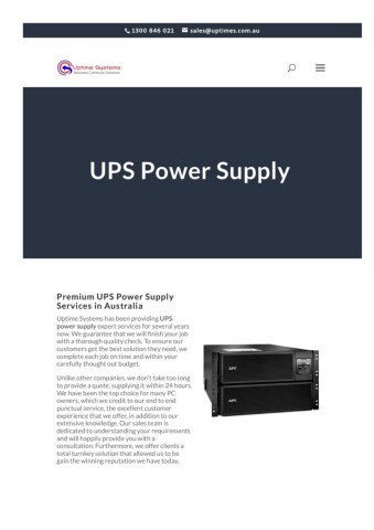 Ups power supply
