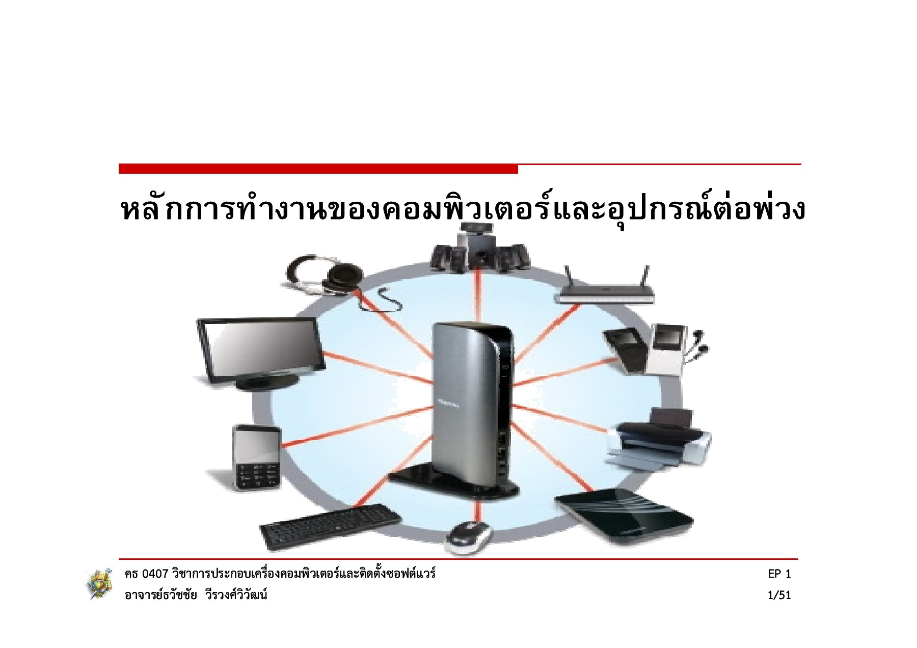 EP1 หลักการทำงานของคอมพิวเตอร์และอุปกรณ์ต่อพ่วง - thawatchai ...