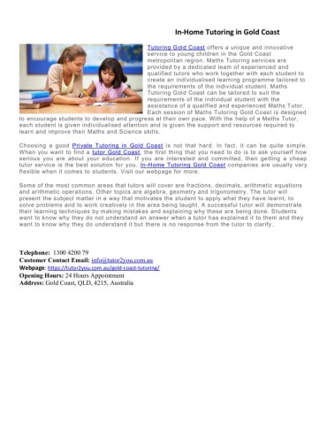 Tutoring Gold Coast - Minhaz Ridoy - Page 1 - 1 | Flip PDF Online | PubHTML5