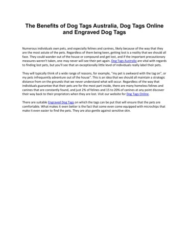 Engraved Dog Tags Online Australia-converted