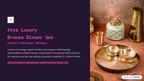 Bronze Dinner Set – Premium Traditional Tableware | Atya Luxury