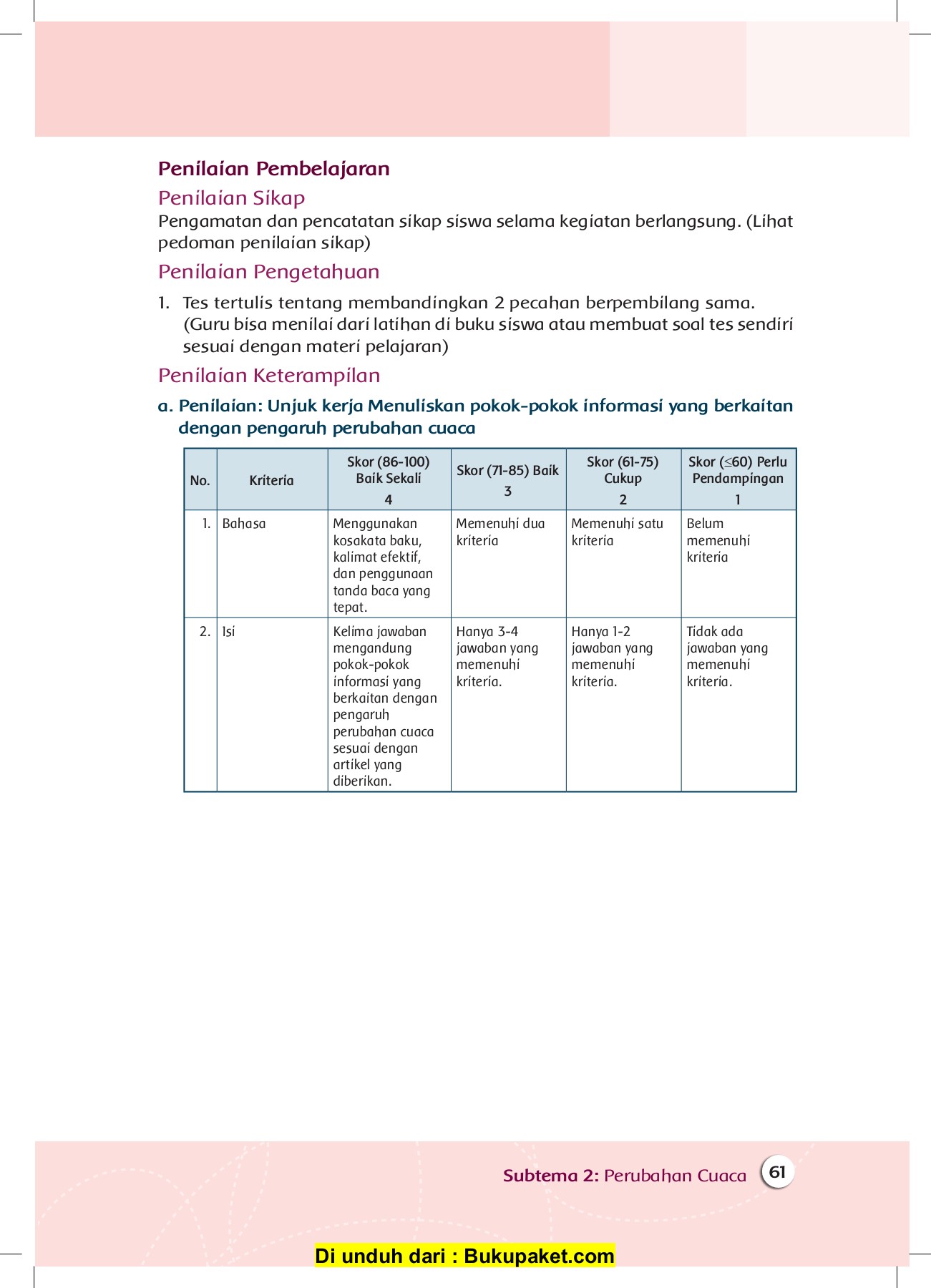 Buku Guru Kelas 3 Tema 5 Revisi 2018 - Miftakhul Chasanah - Halaman 73 | PDF Online | PubHTML5