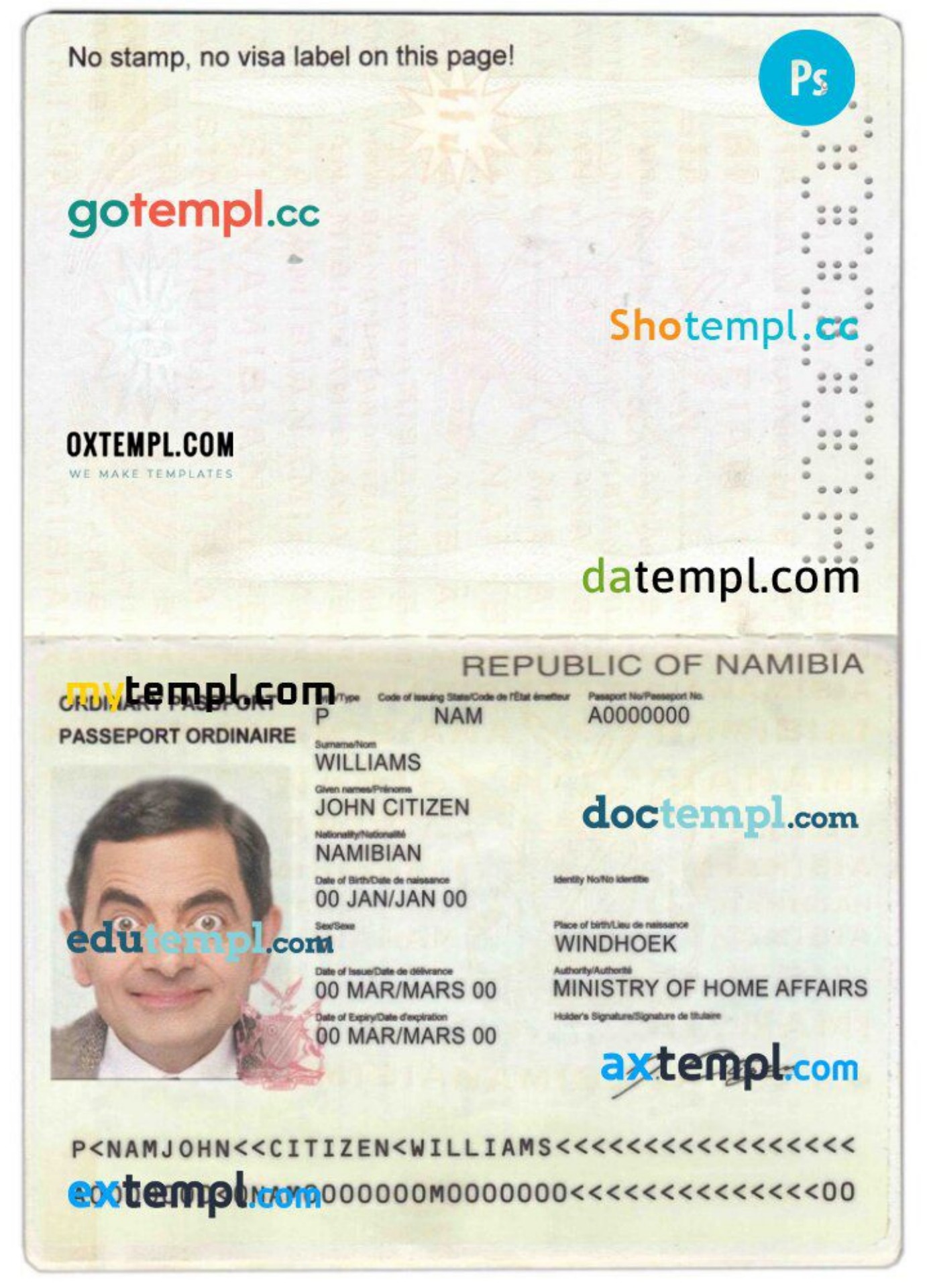 Namibia passport - Shotempl Store - Page 1 - 1 | Flip PDF Online | PubHTML5