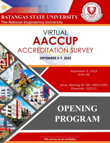 Opening Program Invitation for September 5-9, 2022 ASV