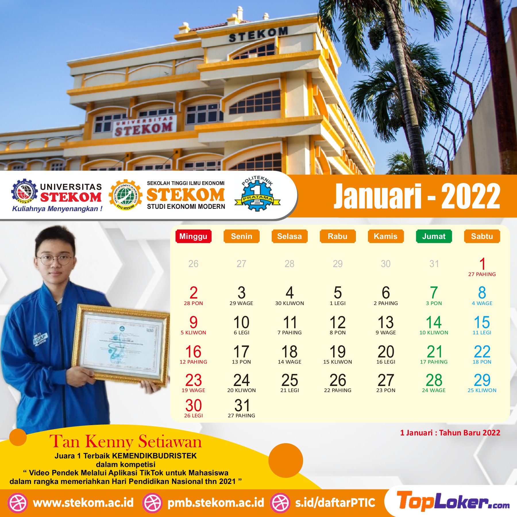 KALENDER UNIVERSITAS STEKOM 2022 - Irdha Yulianto - Halaman 1 - 12 ...