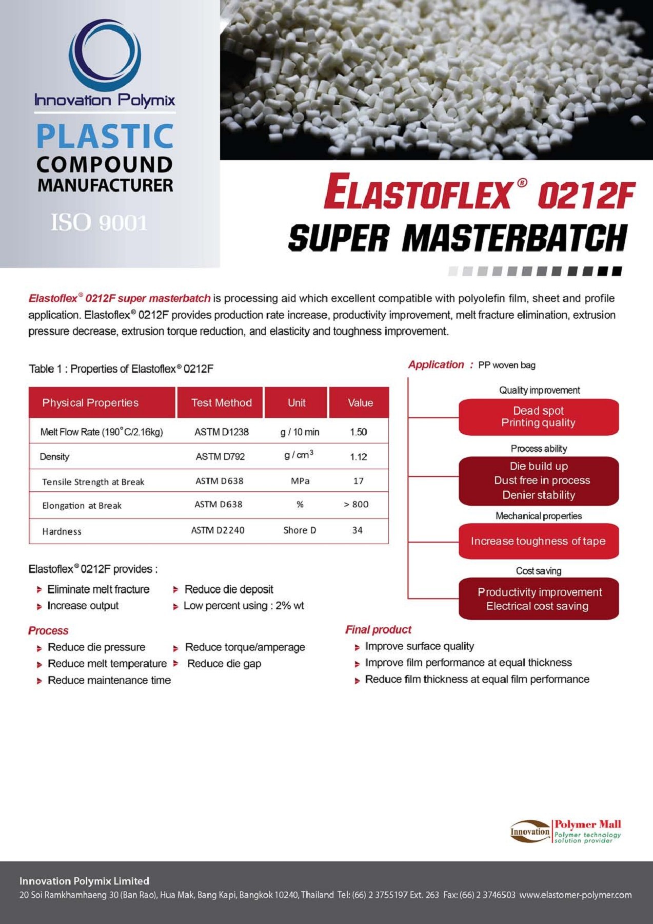 ELASTOFLEX 0212F - Innovation Group (Thailand) - Page 1 - 1 | Flip PDF Online | PubHTML5