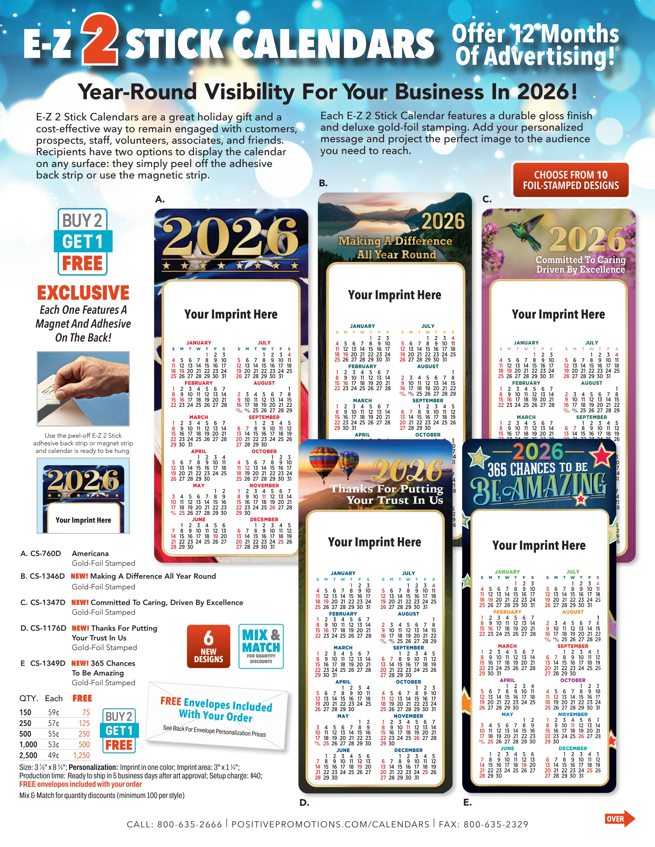 P15001 EZ-2-Stick Calendars 2026 - Positive Promotions, Inc. - Page 1 ...
