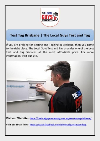 Test Tag Brisbane | The Local Guys Test and Tag - Winfre Yoprah - Page ...