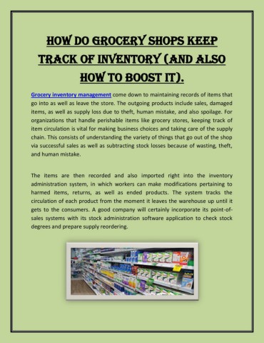 How Do Grocery Shops Keep Track of Inventory (and also How to Boost It)