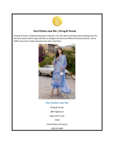 Desi Clothes near Me | String & Thread