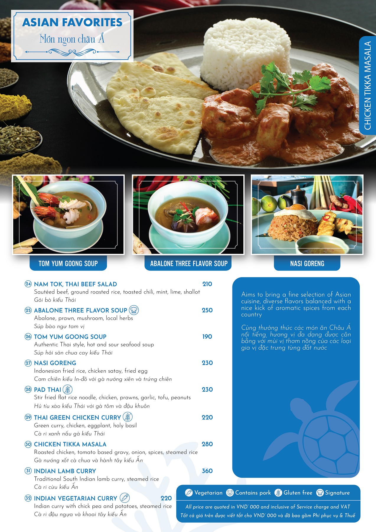 A LA CART MENU - THE BLUE RESTAURANT - Mikazuki Danang - Page 5 | Flip ...