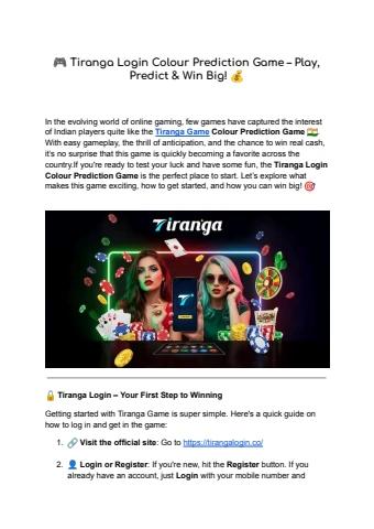? Tiranga Login Colour Prediction Game – Play, Predict & Win Big! ? (1)