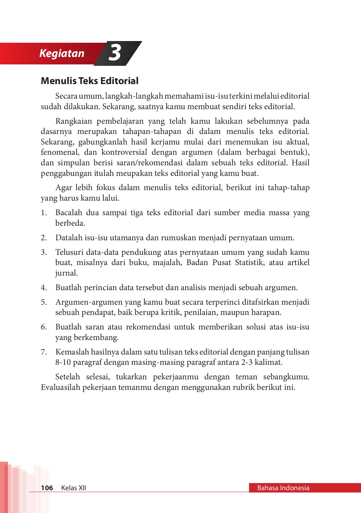 Kelas XII Bahasa Indonesia - MA AR-RIDLO PEKUNCEN - Halaman 112 | PDF Online | PubHTML5