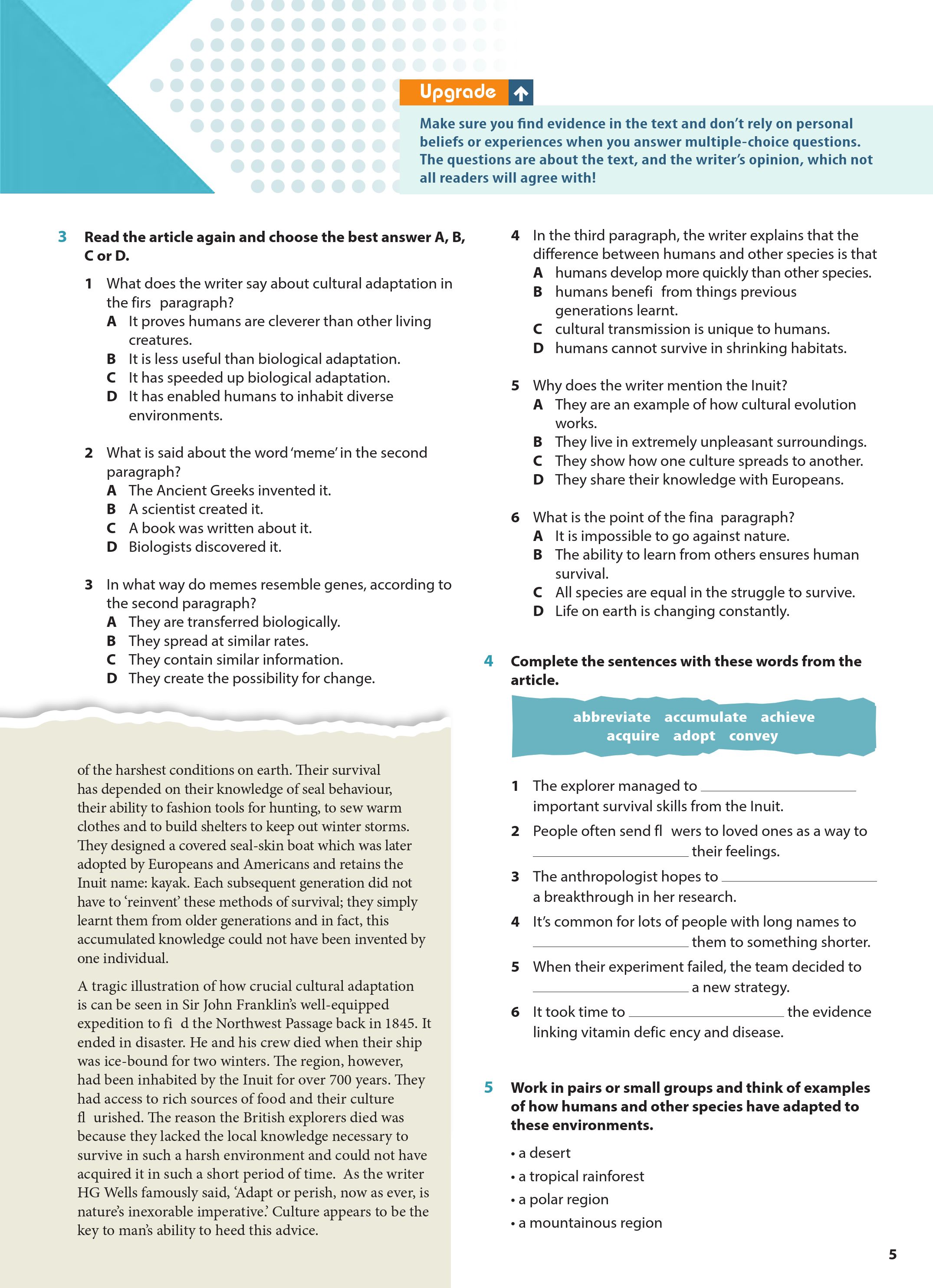 Upgrade C1/C2 Students Book Sample Unit - Educa Libros y Textos S.A. de ...