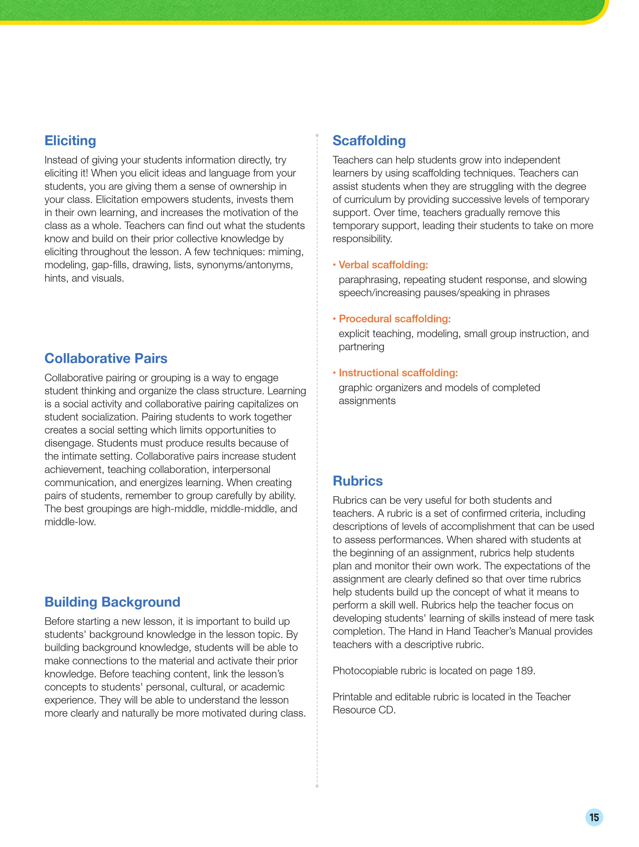 Hand in Hand 2 Teachers Book Sample Unit - Educa Libros y Textos S.A ...