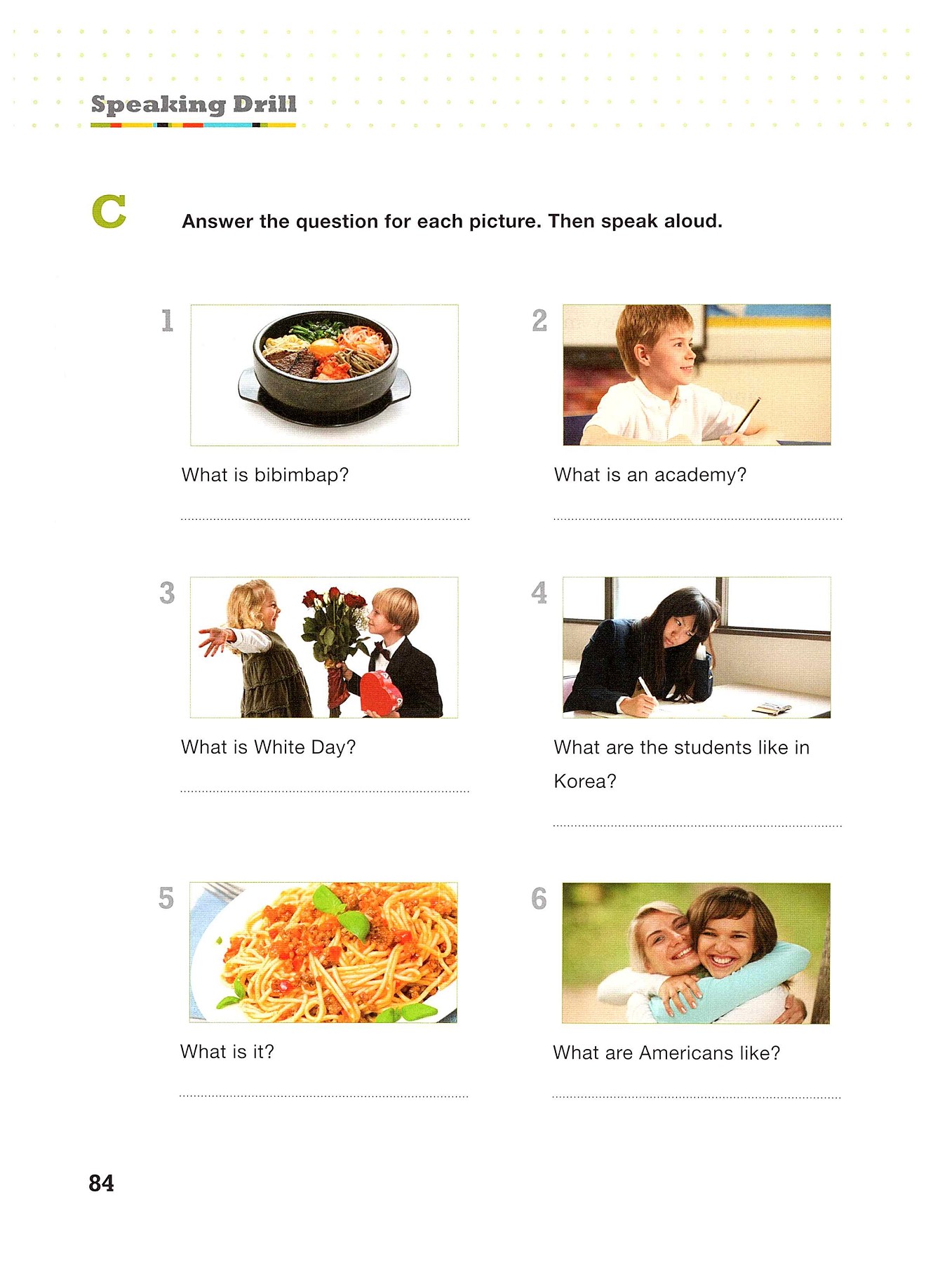 Bricks Speaking School_Starter 1 - Gee Esl - Page 84 | Flip PDF Online ...