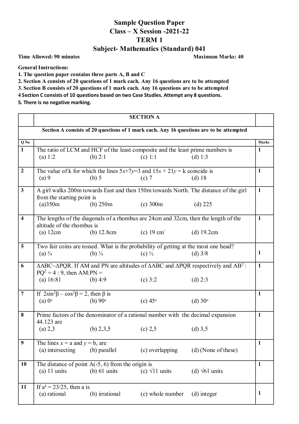 MathsStandard-SQP - Akash Bhattacharyya - Page 1 - 7 | Flip PDF Online | PubHTML5