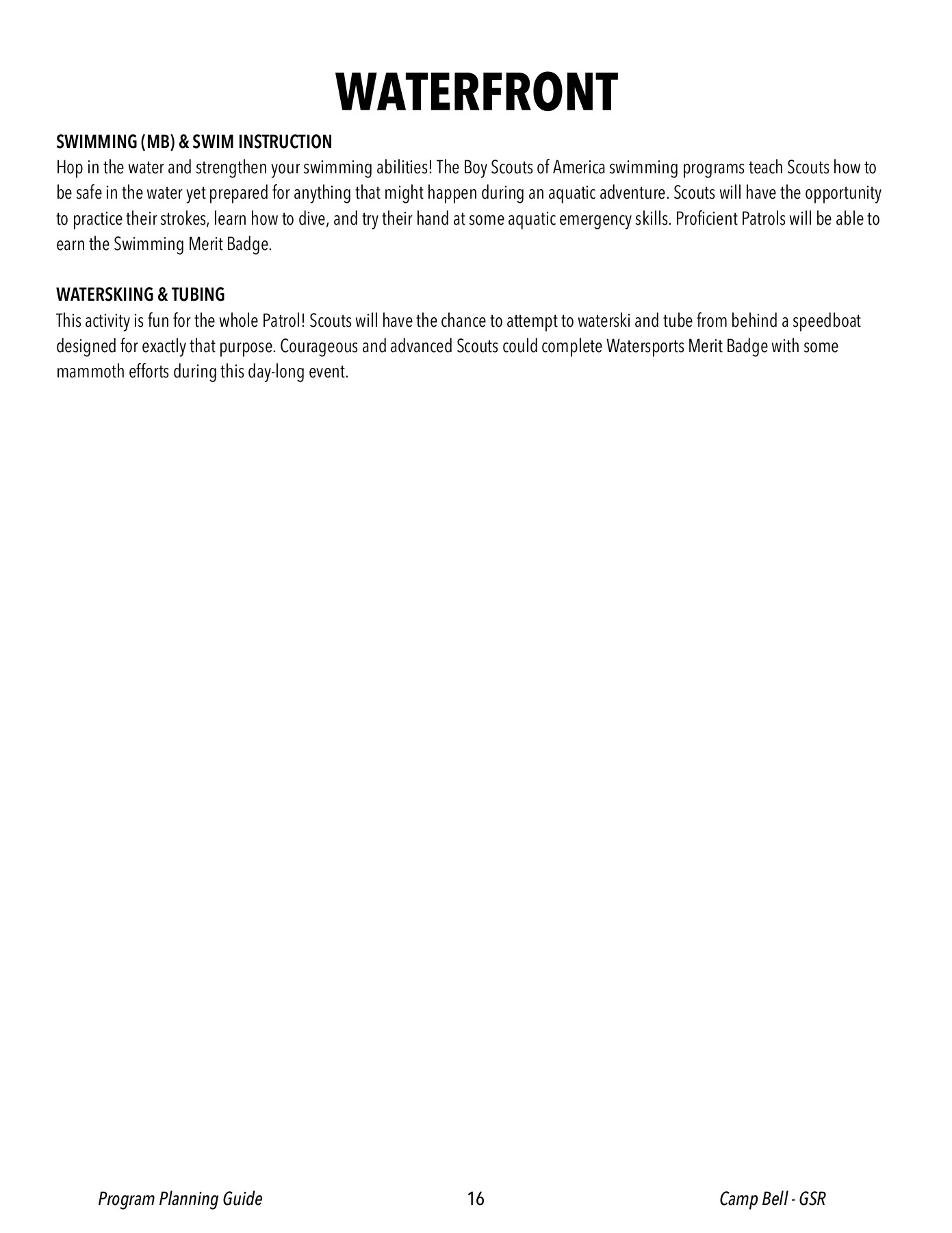 Camp Bell Program Guide 2022 - Troop 19 - Page 16 | Flip PDF Online | PubHTML5