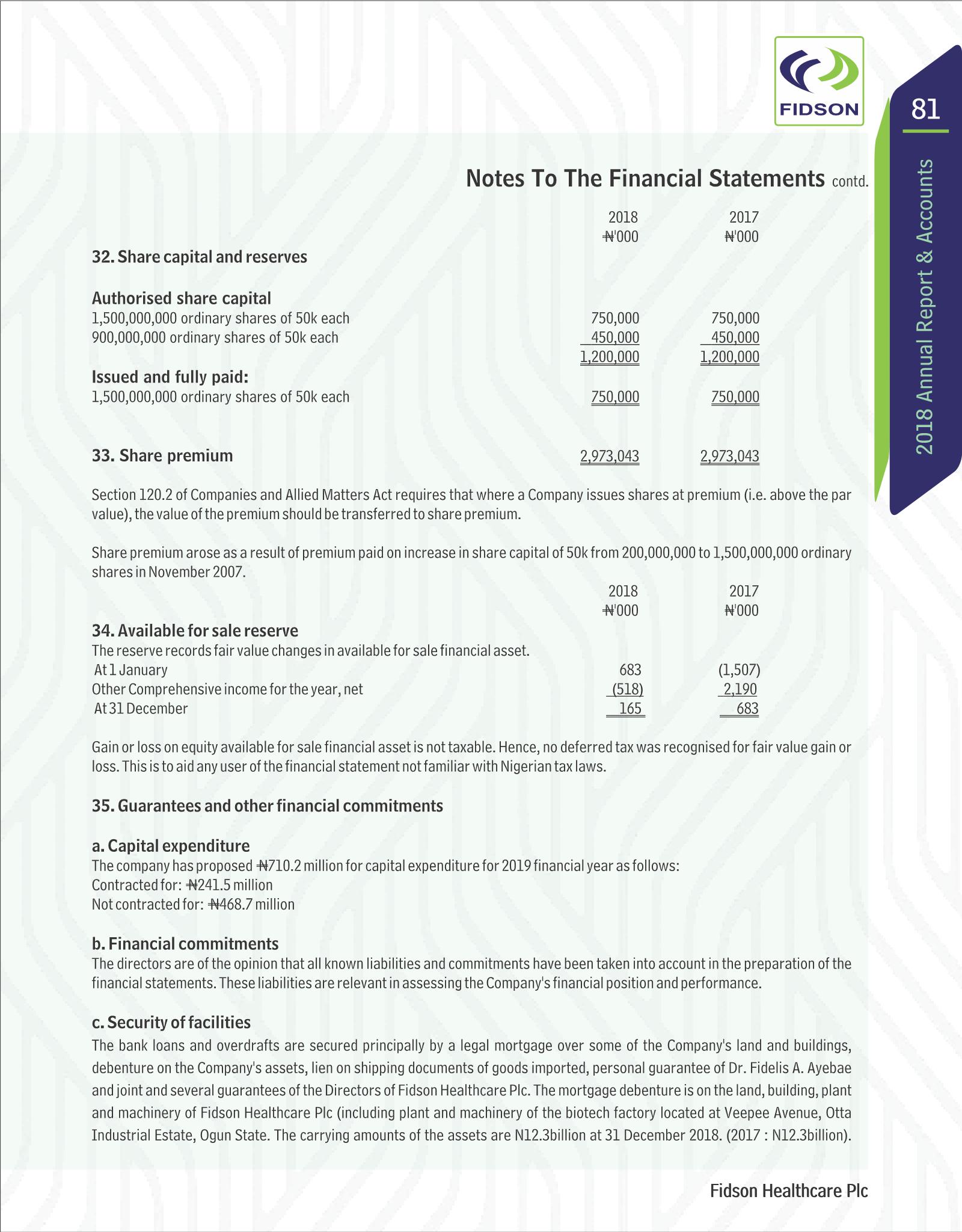 Fidson Healthcare Plc Annual Report 2018 - itdepartment - Page 81 ...