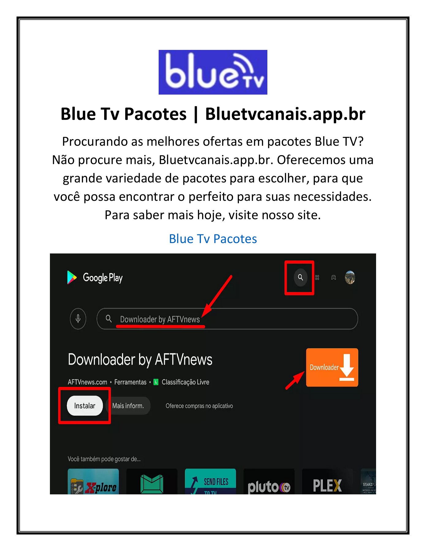 Blue Tv Pacotes Bluetvcanais.app.br - Bluetvcanais - Page 1 - 1 | Flip ...