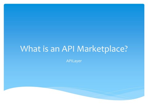 What is an API Marketplace?