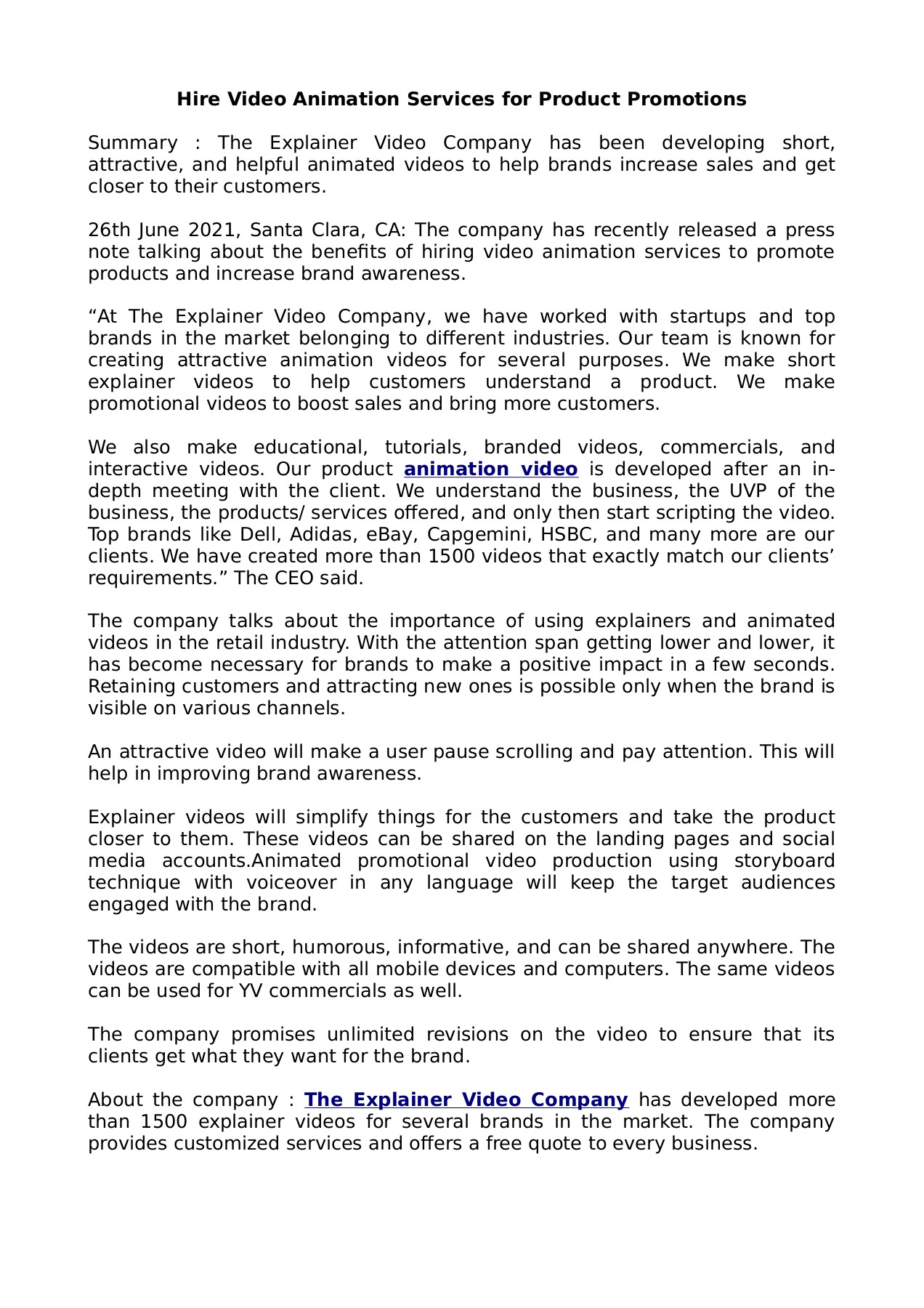 Hire Video Animation Services for Product Promotions - seo ...